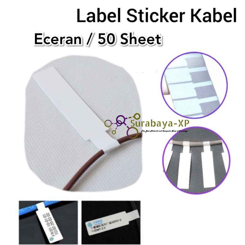 Jual Label Sticker Kabel Model Ties Eceran 50 Sheet kabel lan | Shopee ...