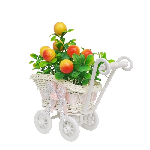 Jual Bunga artifisial miniatur troli dengan buah tomat mini untuk ...