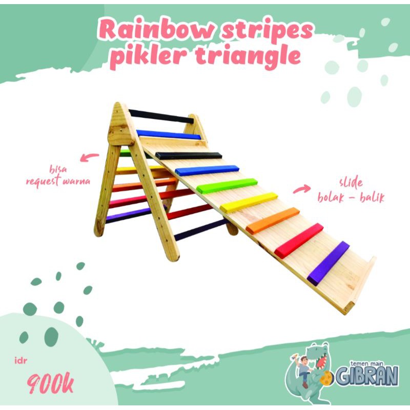 Jual 𝗥𝗔𝗜𝗡𝗕𝗢𝗪 𝗦𝗧𝗥𝗜𝗣𝗘𝗦 𝗣𝗜𝗞𝗟𝗘𝗥 𝗧𝗥𝗜𝗔𝗡𝗚𝗟𝗘 | Shopee Indonesia
