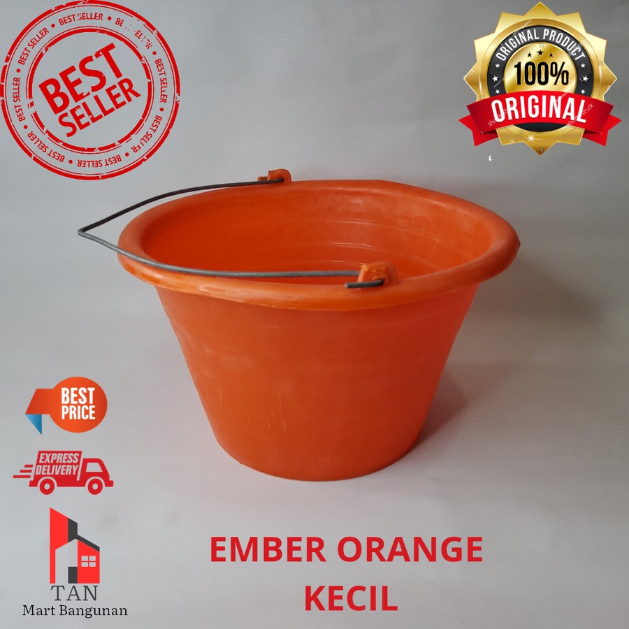 Jual Ember Cor Orange Kecil Besar 14" 18 Inch TEBAL ANTI PECAH | Shopee ...