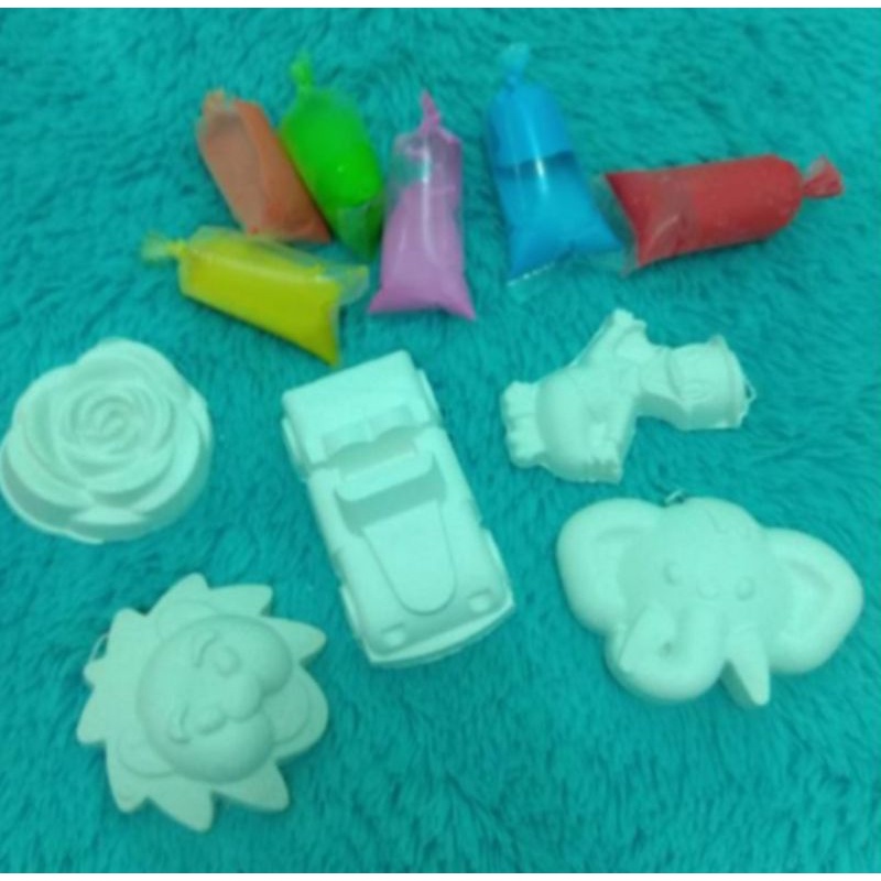 Jual Patung Gypsum isi 5 patung besar dan 6 cat warna. | Shopee Indonesia