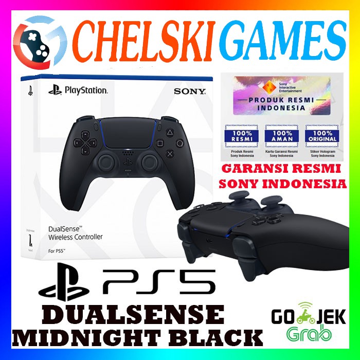Jual SONY PS5 DualSense MIDNIGHT BLACK / Dual Sense / Stik PS5 ...