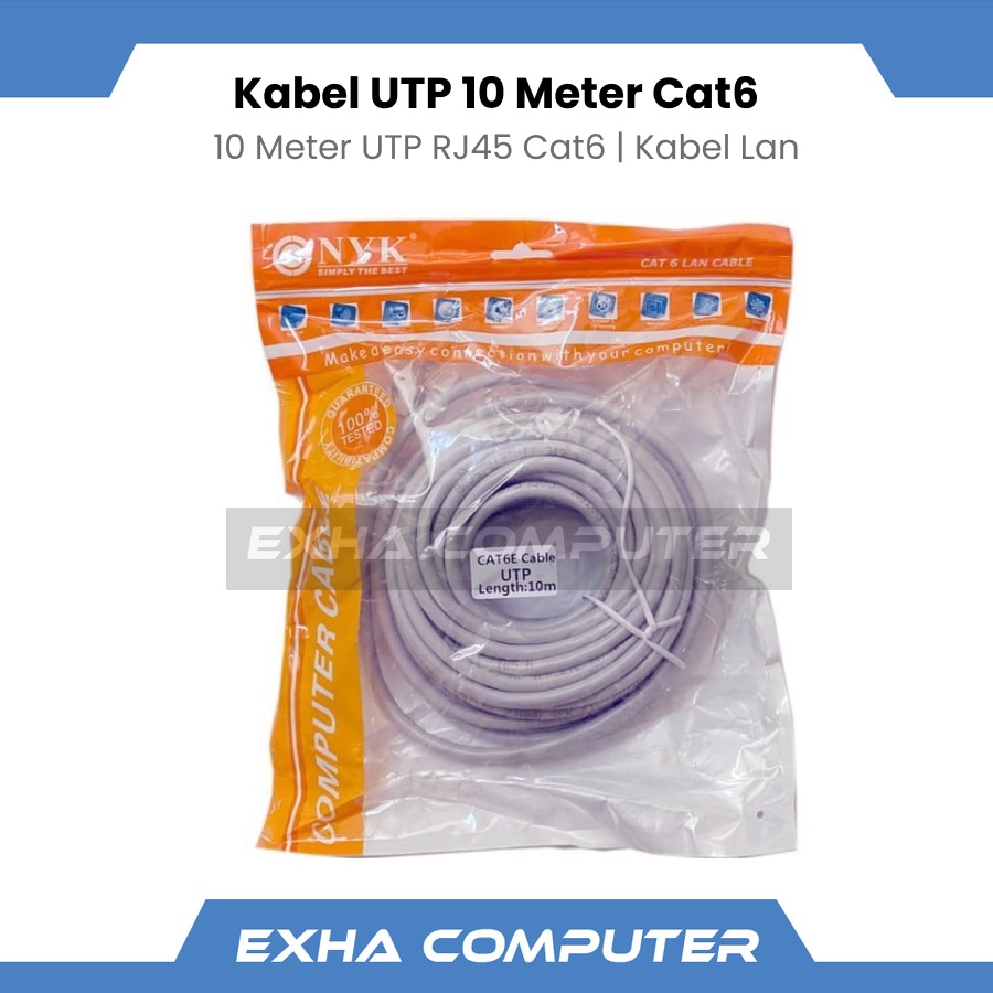 Jual Kabel LAN UTP 10 Meter Cat 6e RJ45 Ethernet Cable | Shopee Indonesia