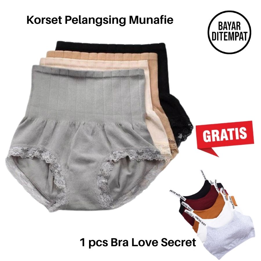 Jual BWDO MUNAFIE Korset pelangsing Celana wanita pengecil perut GRATIS Bra BH Wanita Sport Love ...