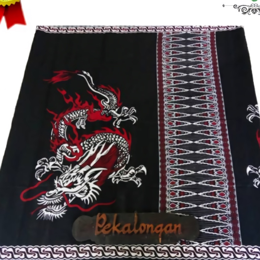 Jual sarung santri naga merah bahan lembut adem dan nyaman dipakai ...