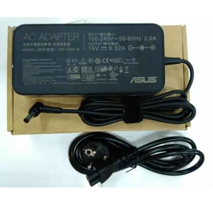 Jual Charger/adaptor Asus ROG 120w 19v 6.32a New Squre Ultra Slim ...