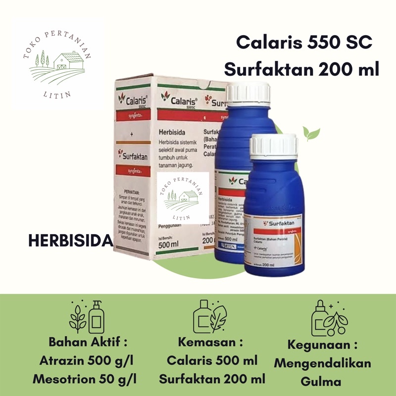 Jual Calaris 550 SC 500ml + Surfaktan 200ml (Herbisida) Mengendalikan Gulma Berdaun Lebar ...