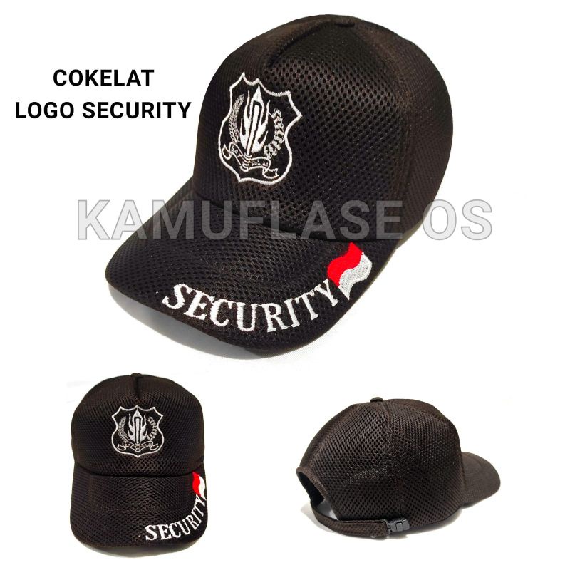 Jual GROSIR! TOPI SECURITY TOPI SATPAM HITAM DAN COKELAT BORDIR ...