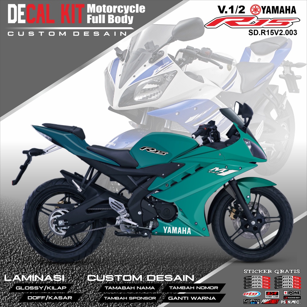 Jual Decal R15 V1 V2 - Dekal Stiker Striping Fullbody Fullblock List ...