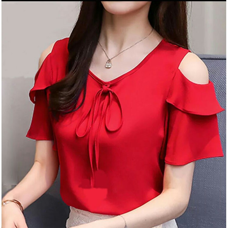 Jual RF - Blouse wanita / Baju wanita syantik 350 bahan twiscone, Uk XL ...