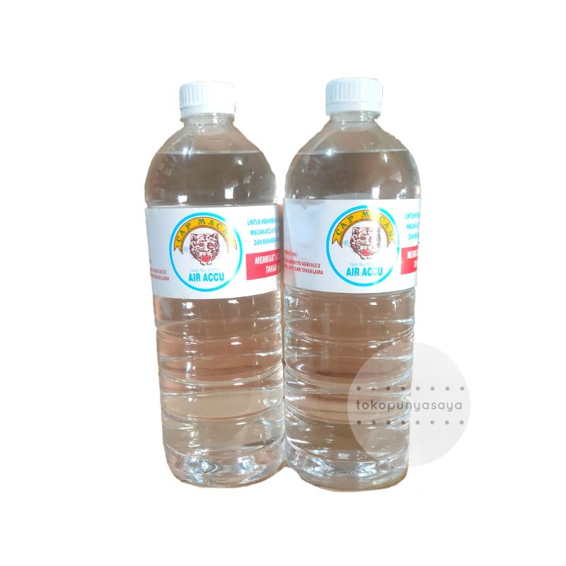 Jual AIR ACCU / AIR AKI / ACCU ZUUR CAP MACAN - 1 LITER | Shopee Indonesia