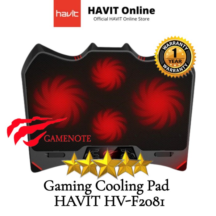 Jual HAVIT Cooling pad Gaming HV-F2081 for 14-17 Inch Laptops ( 4FAN ...