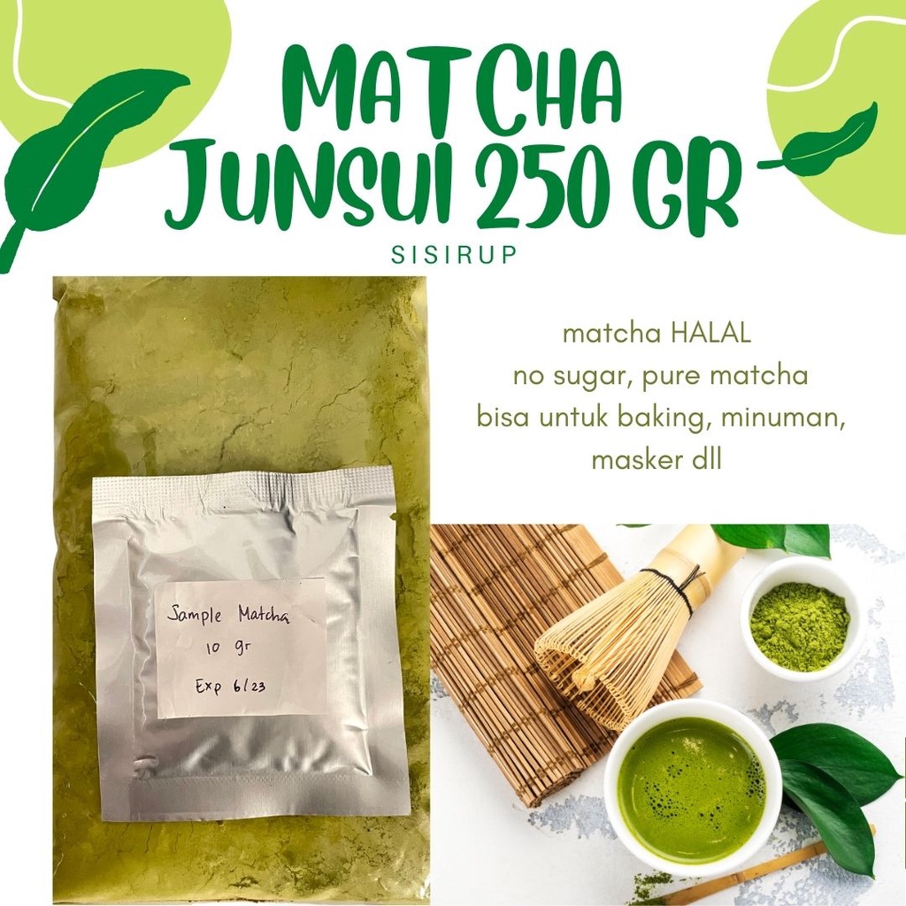 Jual Matcha Pure Junsui 250 gram / PURE MATCHA PREMIUM / NO SUGAR ...