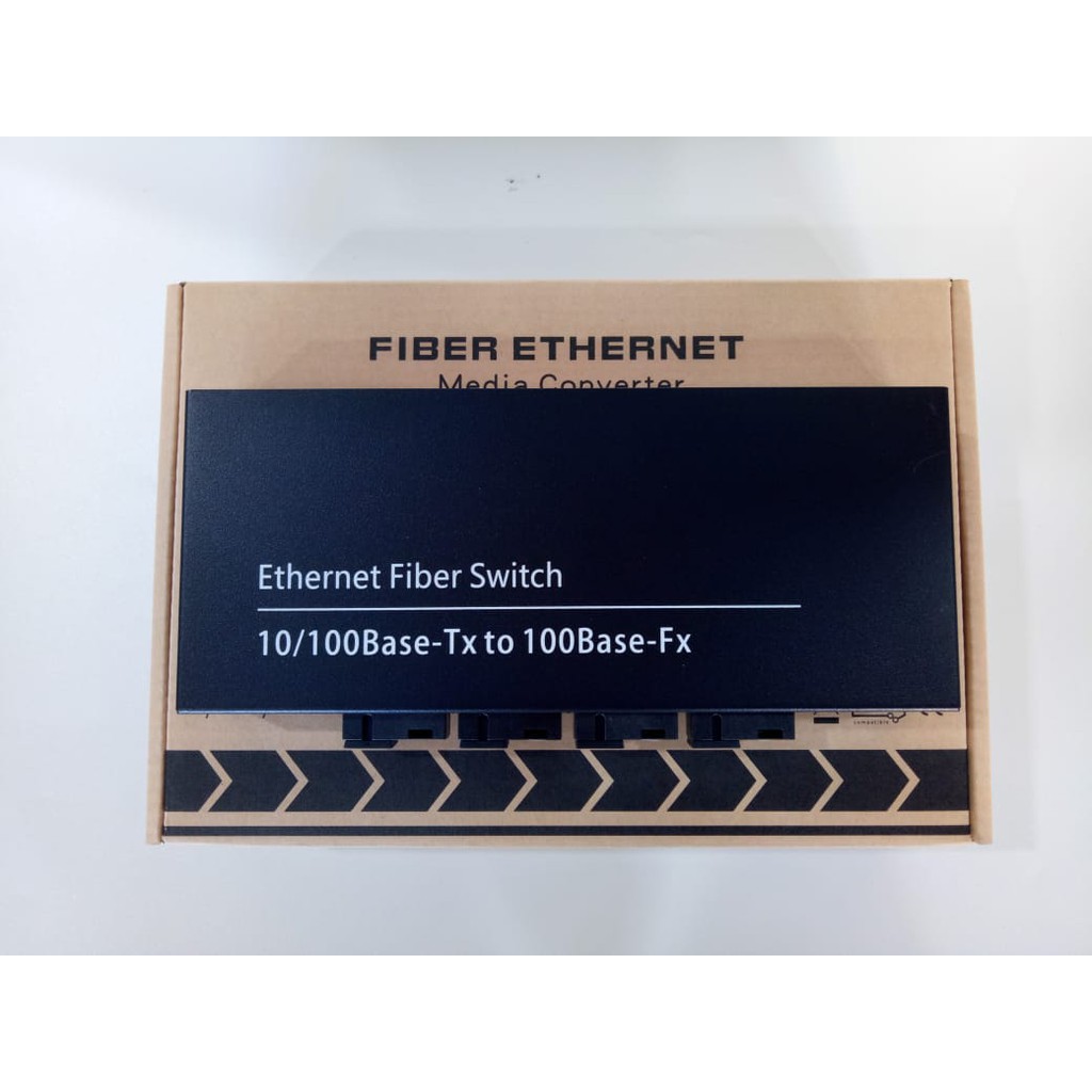 Jual Media Converter 4FO-2LAN Switch Fiber Optic Optik 100m 4 port SC FO 2 port LAN RJ 45 ...