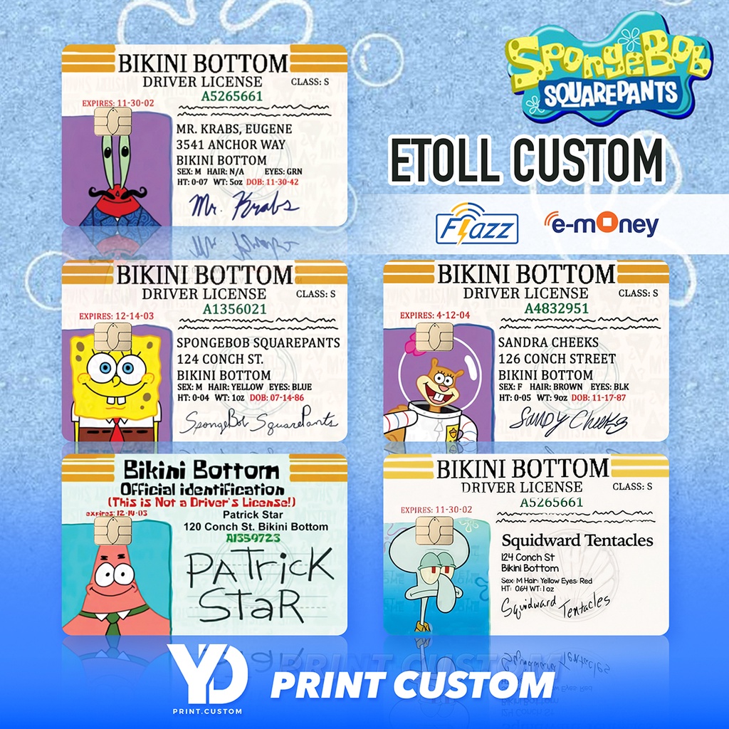 Jual KARTU FLAZZ GEN 2 / KARTU EMONEY / SPONGEBOB EDITION / DRIVER ...