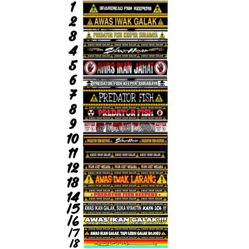 Jual Sticker aquarium predator 60cm X 7cm | Shopee Indonesia