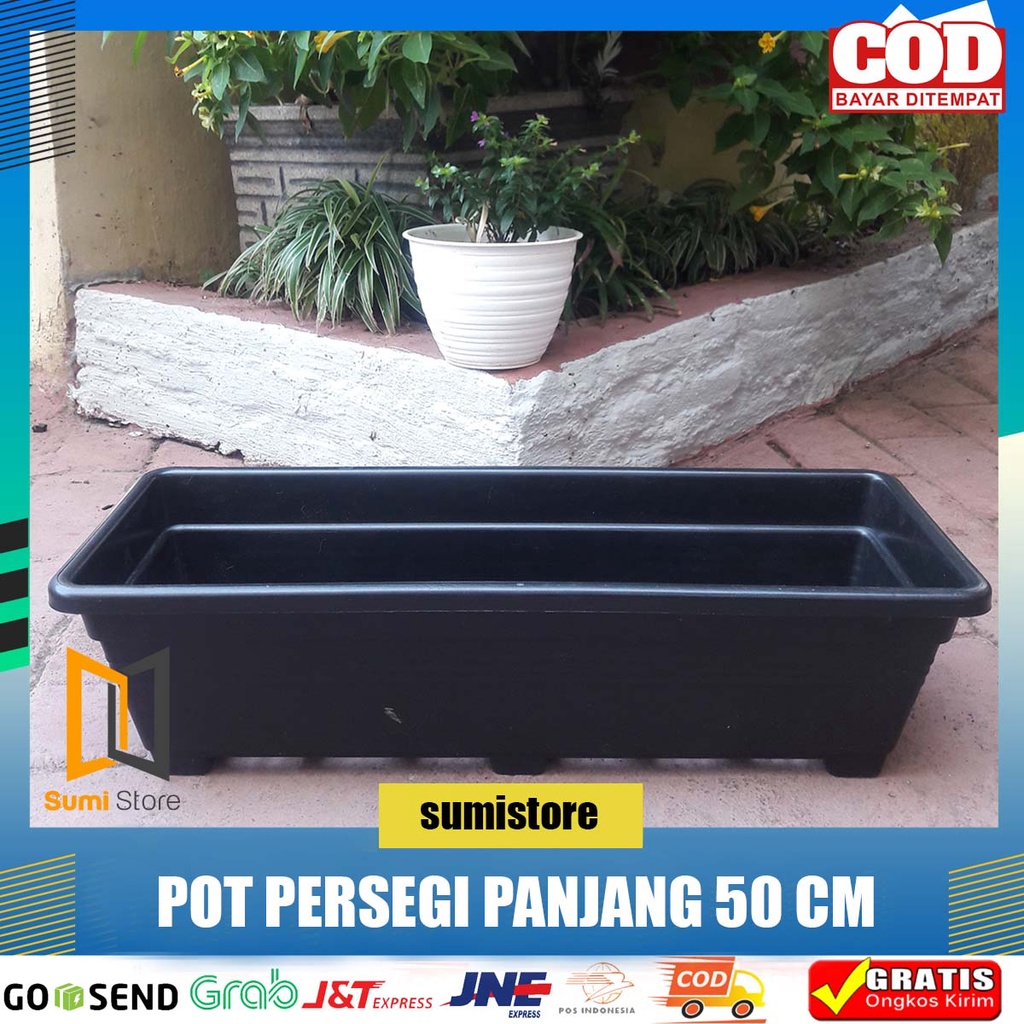 Jual Pot persegi panjang + Tatakan- Pot Panjang galaxy- Pot persegi ...