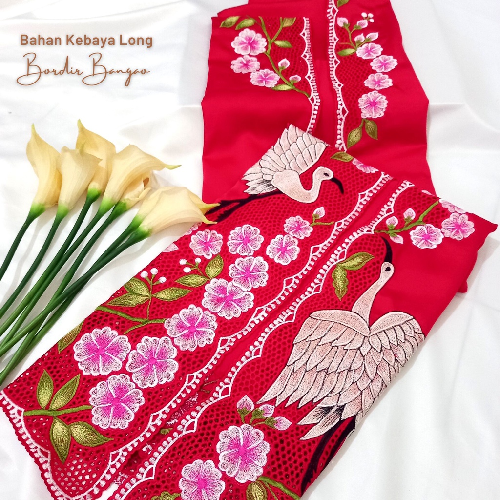 Jual Pusat Bordir Tasikmalaya - Handmade Kain Bahan Long Kebaya Bordir ...