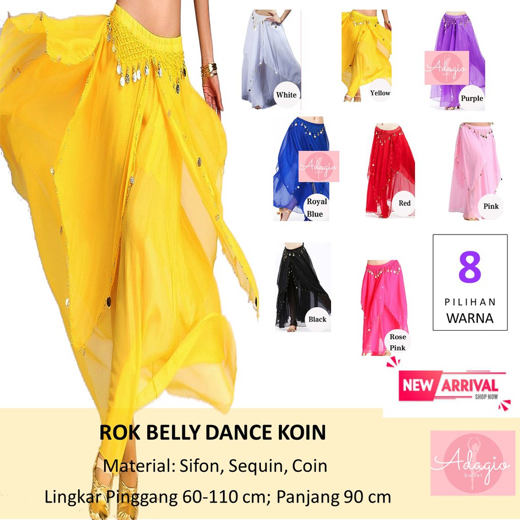 Jual ROK TARI PERUT BELLY DANCE SKIRT ALADIN SIMPLE COIN SIFON KOSTUM ...