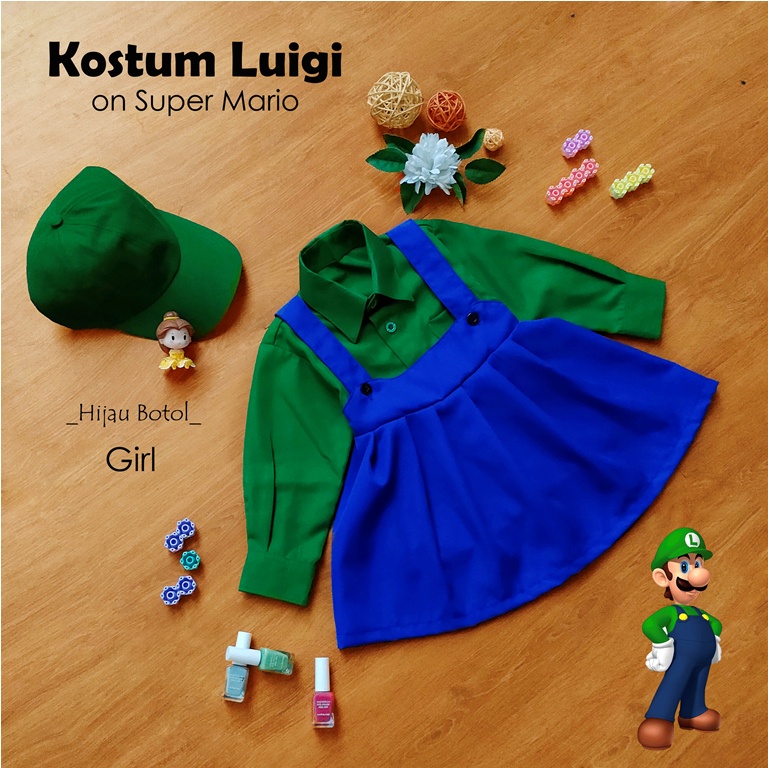Jual Kostum Luigi | Luigi Boy | Luigi Girl | Kostum Anak | Baju Anak ...