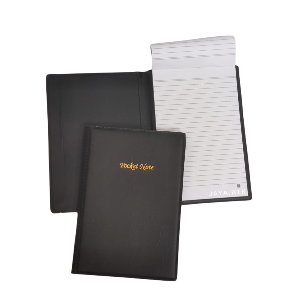 Jual BUKU NOTEBOOK A6 MEMO NOTES COVER KULIT PVC HITAM M-105 SOUVENIR ...