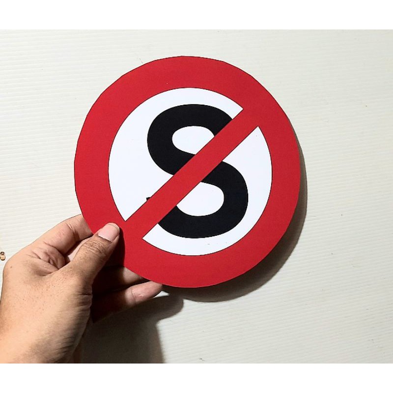 Jual Stiker dinding Rambu lalulintas Dilarang Berhenti stiker hiasan ...