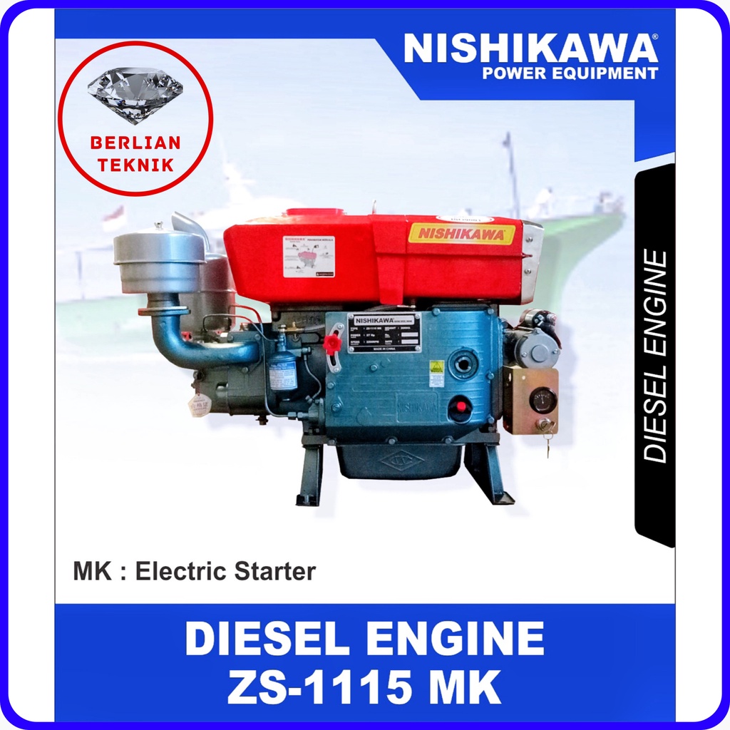 Jual Mesin Penggerak Solar Engine Diesel Nishikawa ZS 1115 MK / ZS1115MK / 27 HP Starter ...
