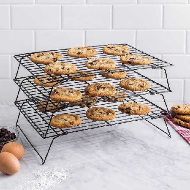 Jual cooling rack 3 susun 40x25cm rak mendinginkan kue cake roti 3 ...