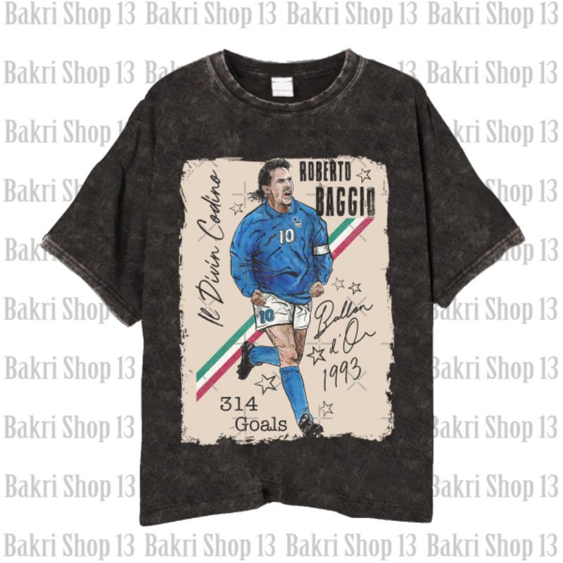 Jual Italia Roberto BAGGIO T-shirt/Kaos Bola Roberto Baggio Legend ...