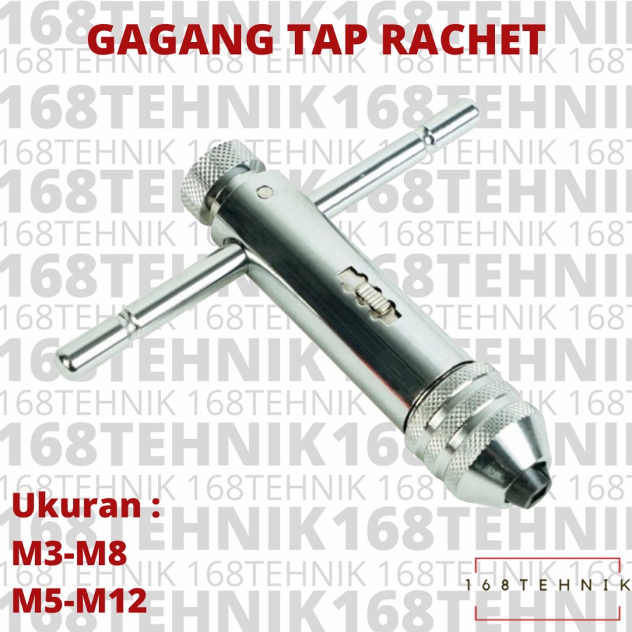 Jual GAGANG TAP RACHET M3-M8 / RACHET TAP WRENCH STANG TAP RATCHET M3 - M8 | Shopee Indonesia