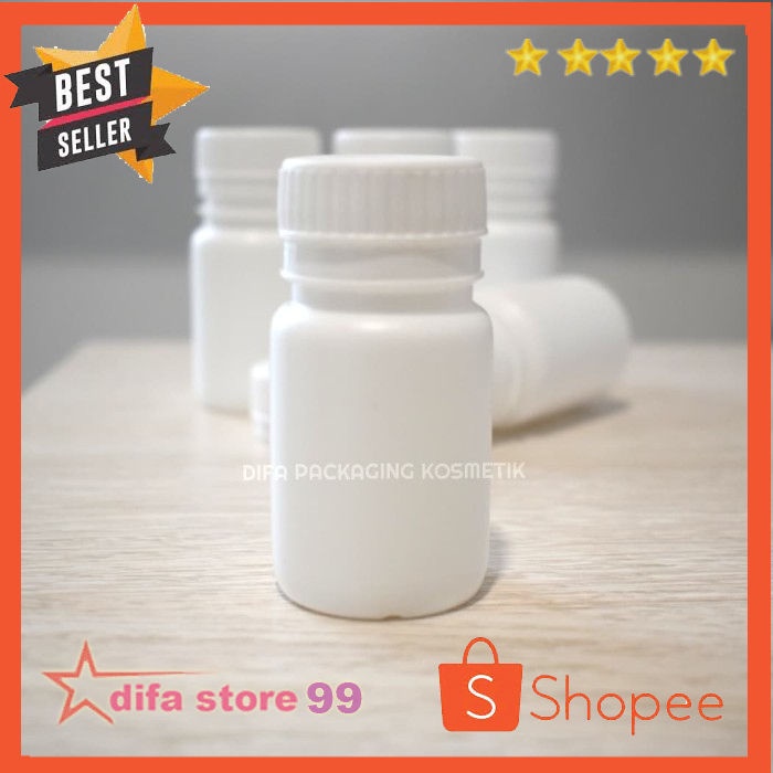 Jual Botol kapsul 40ml putih dove/ botol capsule / botol obat ( Paket ...