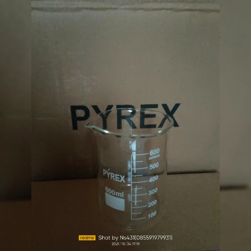 Jual beaker glass 600ml pyrex / gelas kimia 600 ml pyrex | Shopee Indonesia
