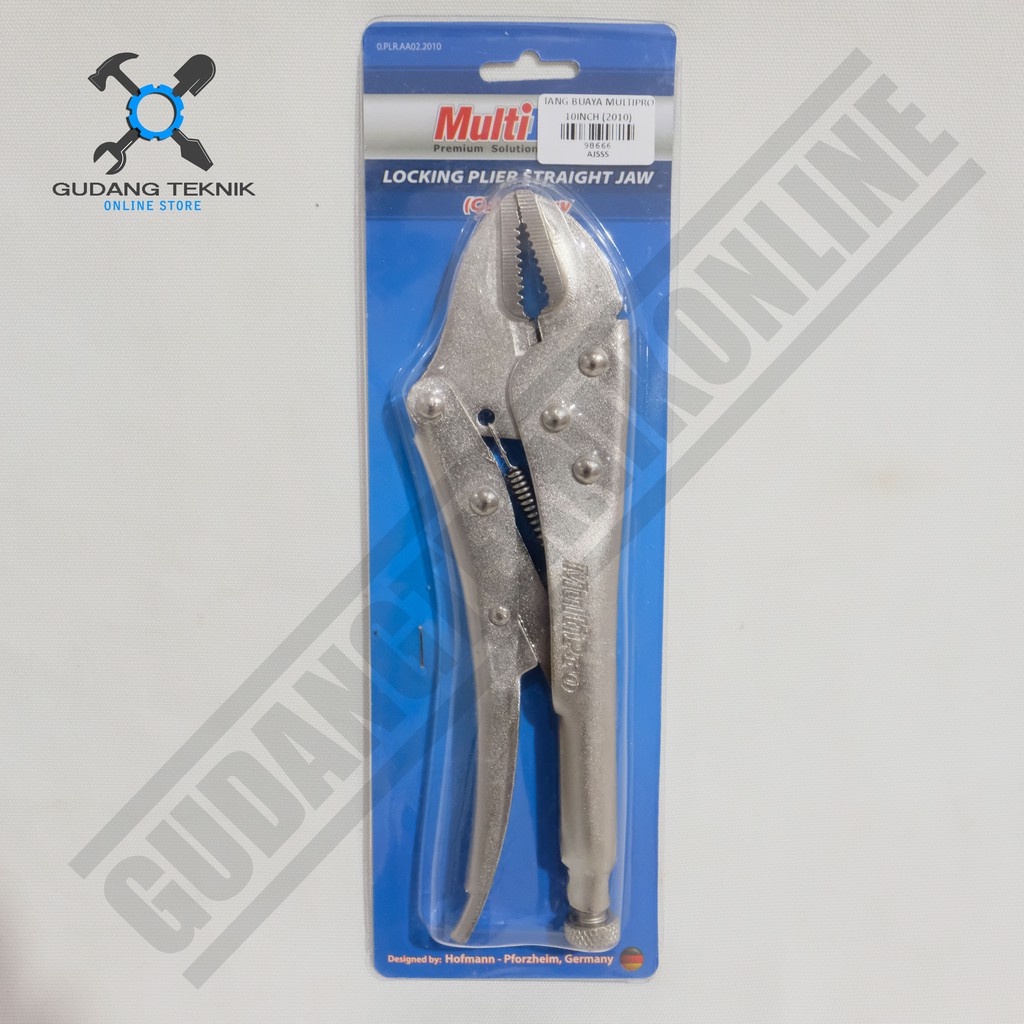 Jual Tang Buaya 10" MULTIPRO Lurus Bengkok / Locking Plier Straight Jaw ...