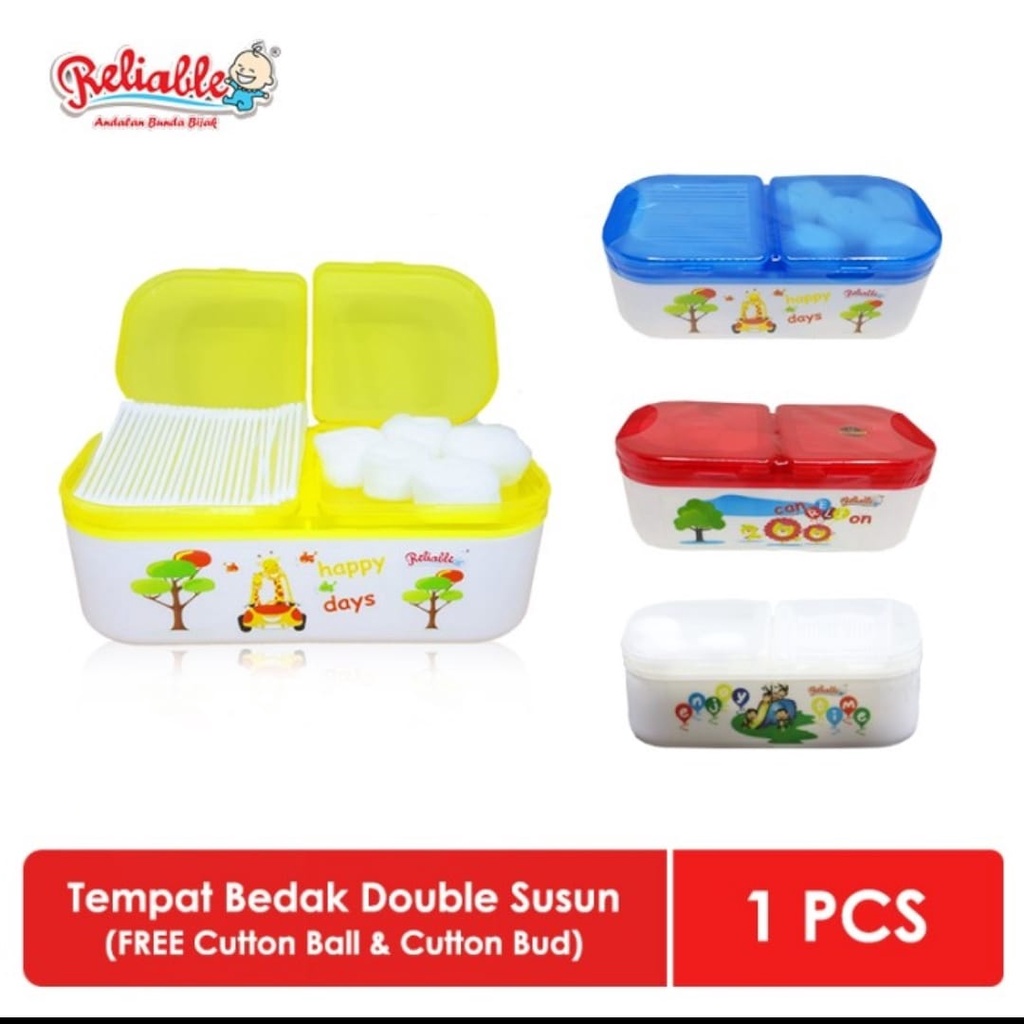 Jual RELIABLE MURAH TEMPAT BEDAK BAYI SUSUN DOUBLE / BULAT SINGLE POWDER CASE RTB400 RTB100 ...