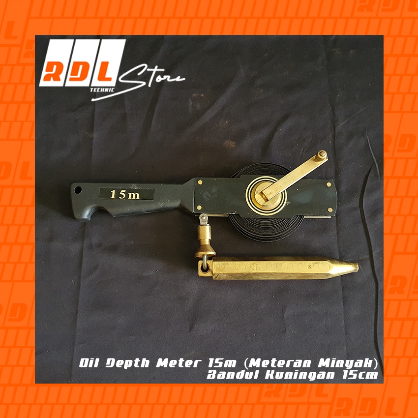 Jual Oil Depth Meter 15m (Meteran Minyak) Bandul Kuningan 15cm | Shopee ...