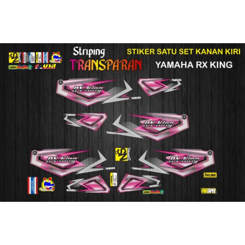 Jual stiker transparan striping decal variasi yamaha RX KING | Shopee ...