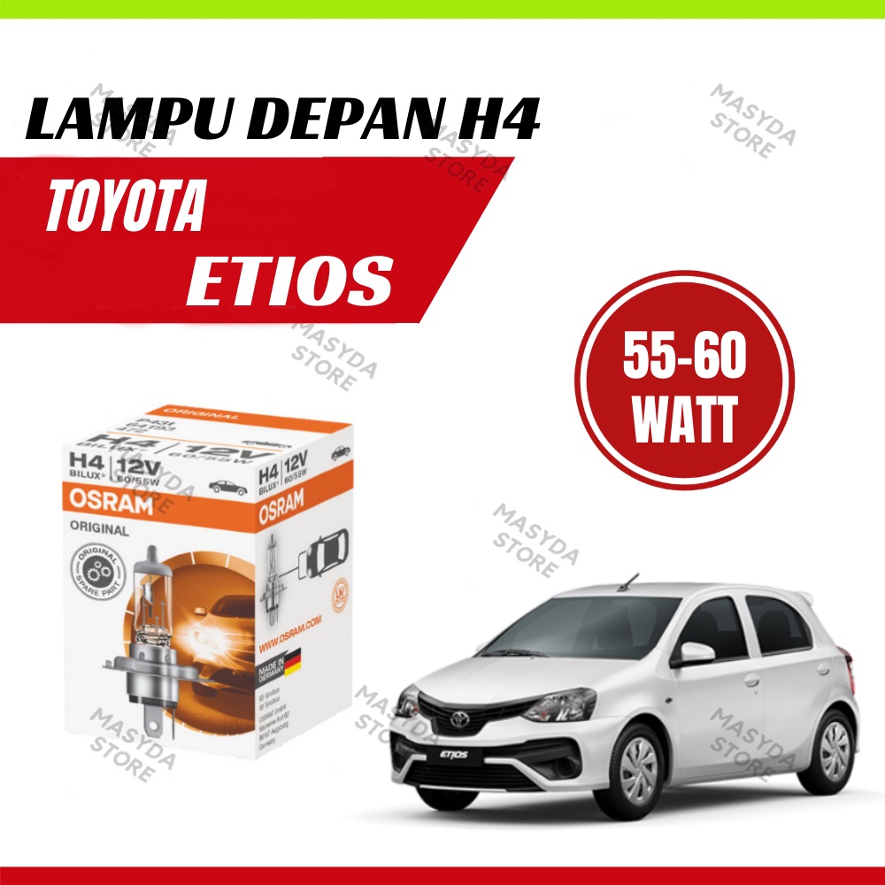 Jual lampu mobil/bohlam osram toyota etios halogen H4 12v 60/55W original | Shopee Indonesia
