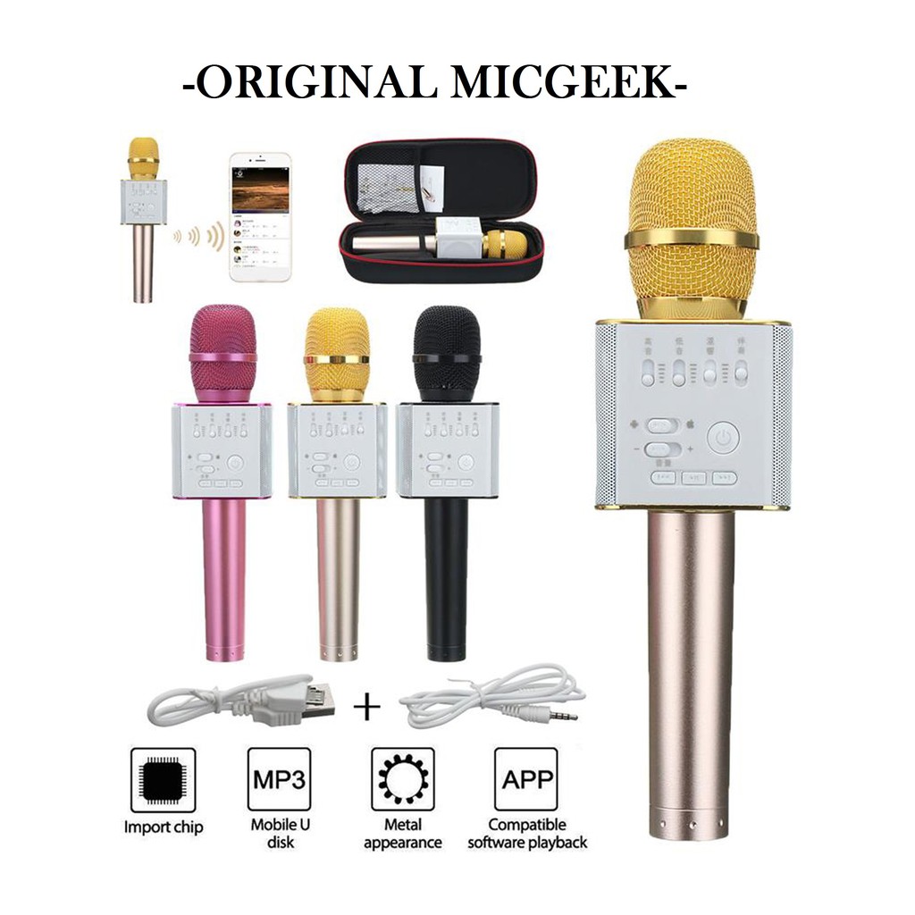 Jual Mic Q9 Wireless Bluetooth ORIGINAL Micgeek!!! - Karaoke Microphone ...