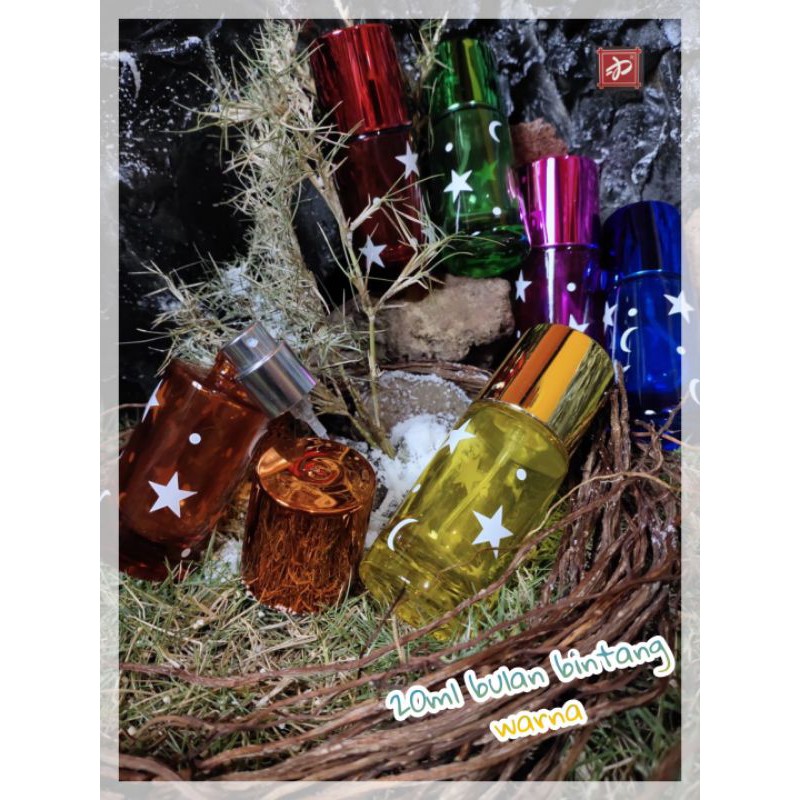 Jual BOTOL PARFUM SPRAY // 20ML BULAN BINTANG WARNA // PER 1 LUSIN ...