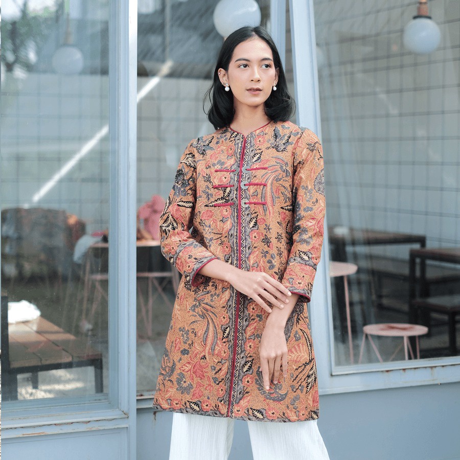 Jual NONA RARA - Widuri 3N D0264, Baju Batik Kasual Modern | Shopee ...
