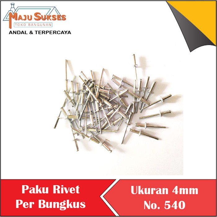 Jual Paku Rivet 4mm Blind Rivet 540 isi 50 pcs per Bungkus TMS | Shopee ...