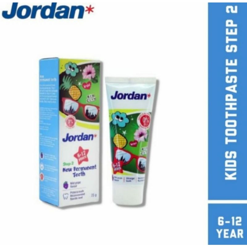 Jual Jordan Kids Toothpaste Step 2 Odol / Pasta Gigi Anak Usia 6-12 ...