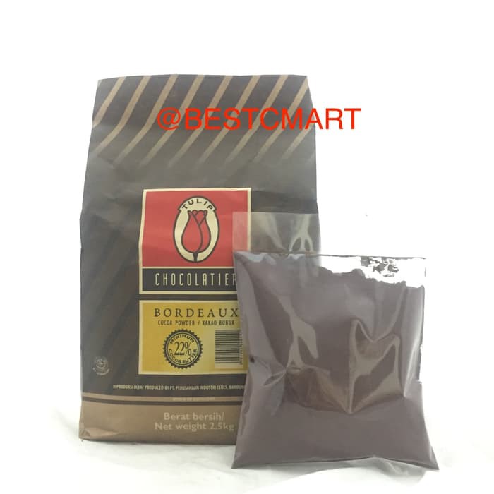 Jual TULIP CHOCOLATIER BORDEAUX COCOA POWDER REPACKED 100GR | Shopee ...