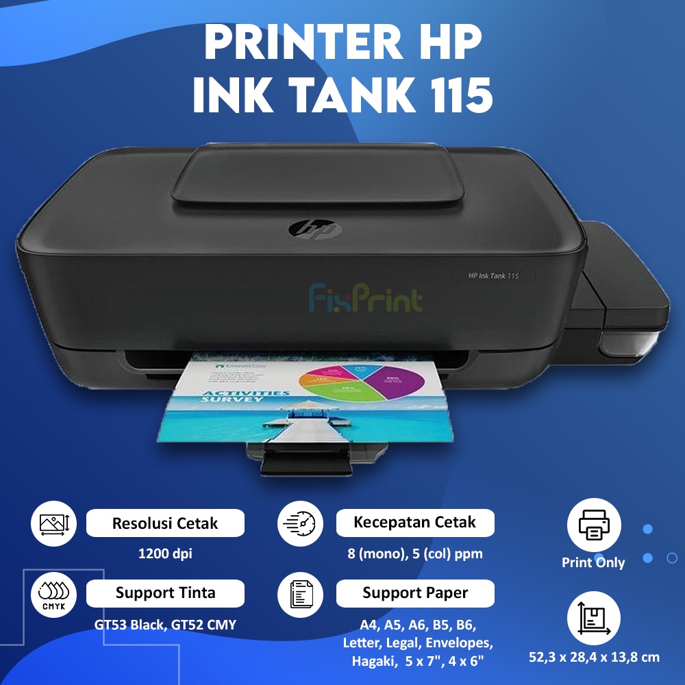 Jual Printer HP Ink Tank 115 New Print Only | Shopee Indonesia