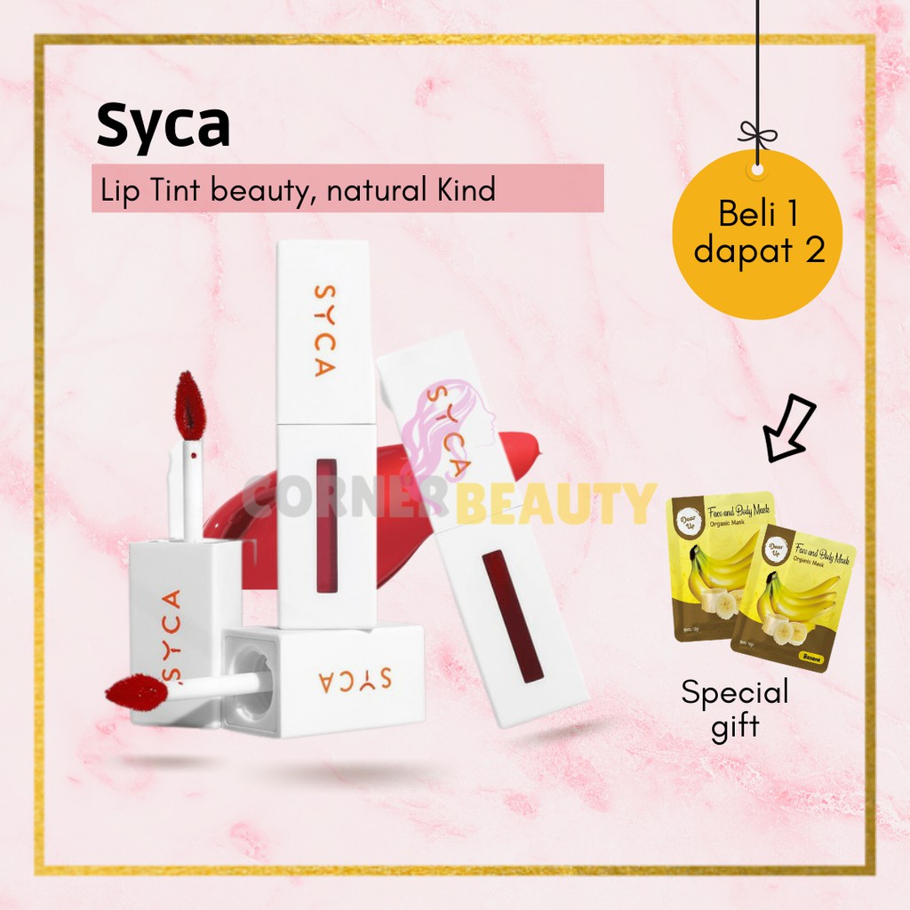 Jual Syca Lip Tint Original Wrapped In Nude Wine Berry Red Rose ...