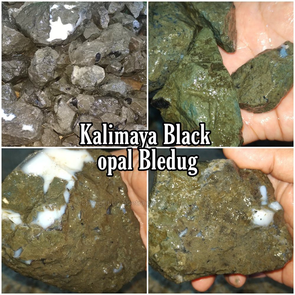 Jual Bahan Batu Black Opal Kalimaya Bledug Boulder MAJA BANTEN Bakat ...