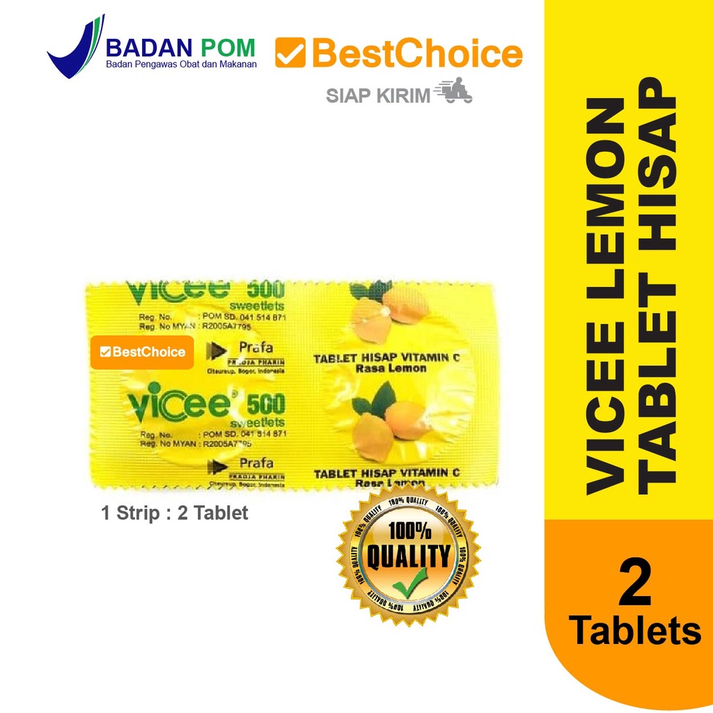 Jual Vitacimin Vicee RASA LEMON Vitamin C 500mg - 1 Strip | Shopee ...