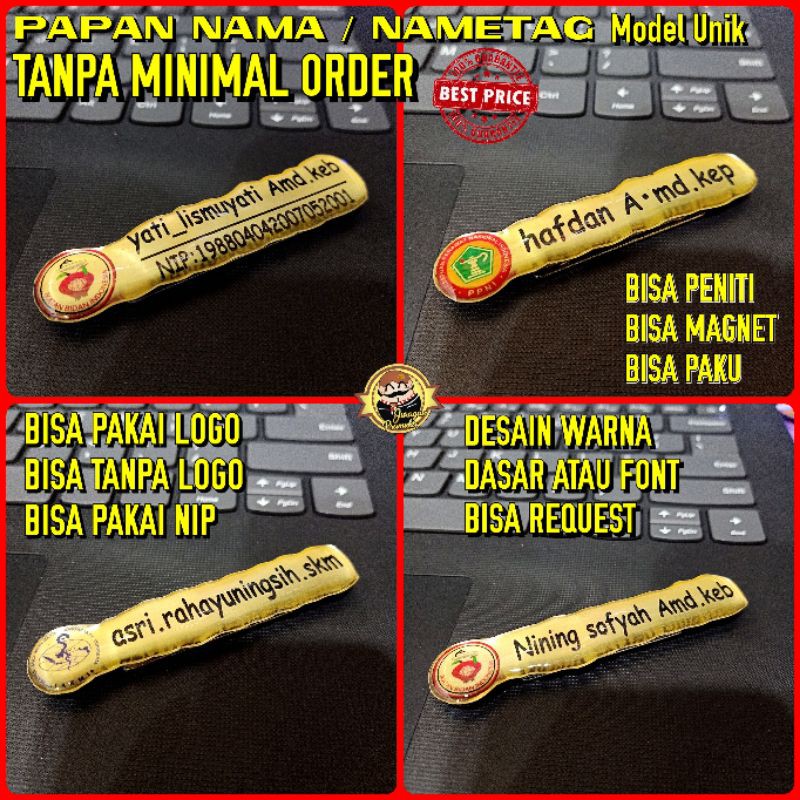 Jual PAPAN NAMA/NAMETAG MODEL UNIK [ minimal order 5 pcs ] ( CUSTOM ...