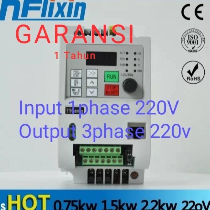 Jual VFD Inverter 1,5Kw input 1phase 220V output 3Phase 220V | Shopee Indonesia