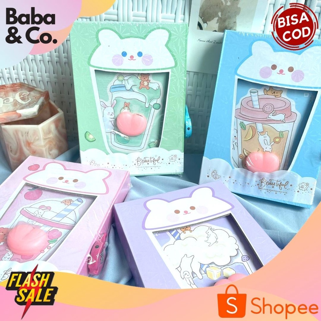 Jual BUKU GEMBOK BOBA SQUISHY GEMOY BUKU DIARY GEMBOK BOBA GEMOY LUCU ...